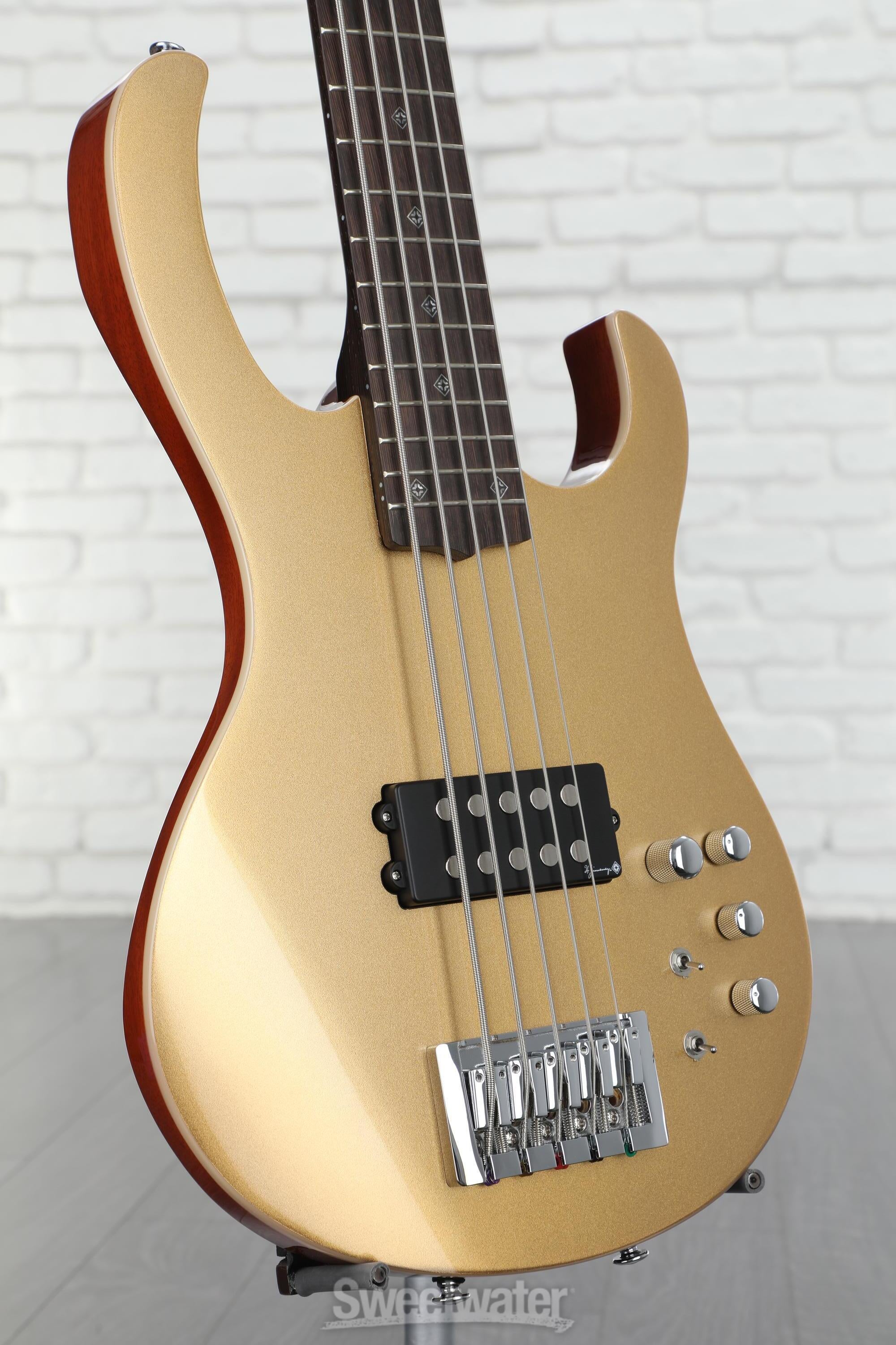 H. Jimenez LBS5 5-string Electric Bass Guitar - Gold Sparkle | Sweetwater