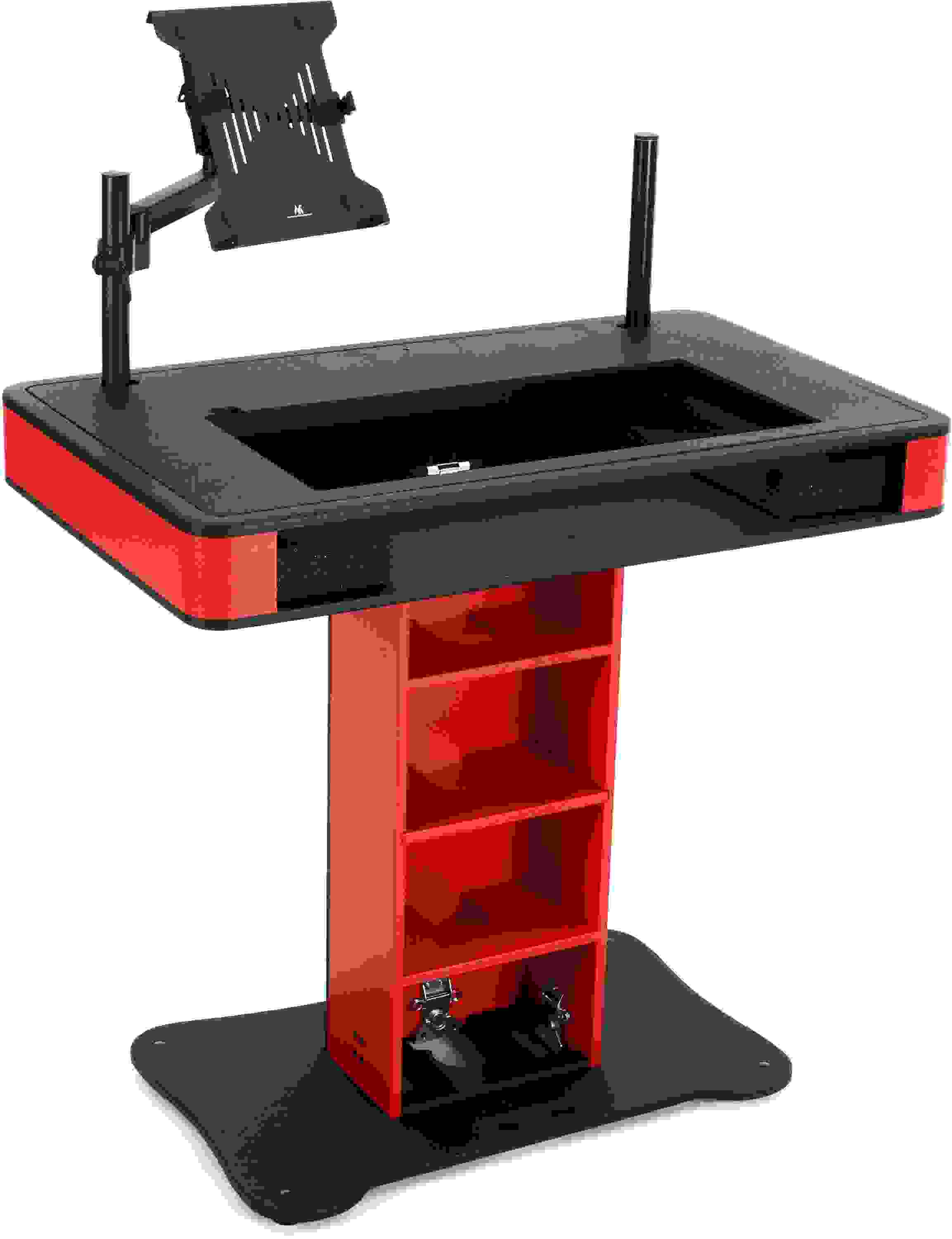ProX XZF-DJCT-RB-CASE DJ Podium with Two Road Cases - Red/Black ...