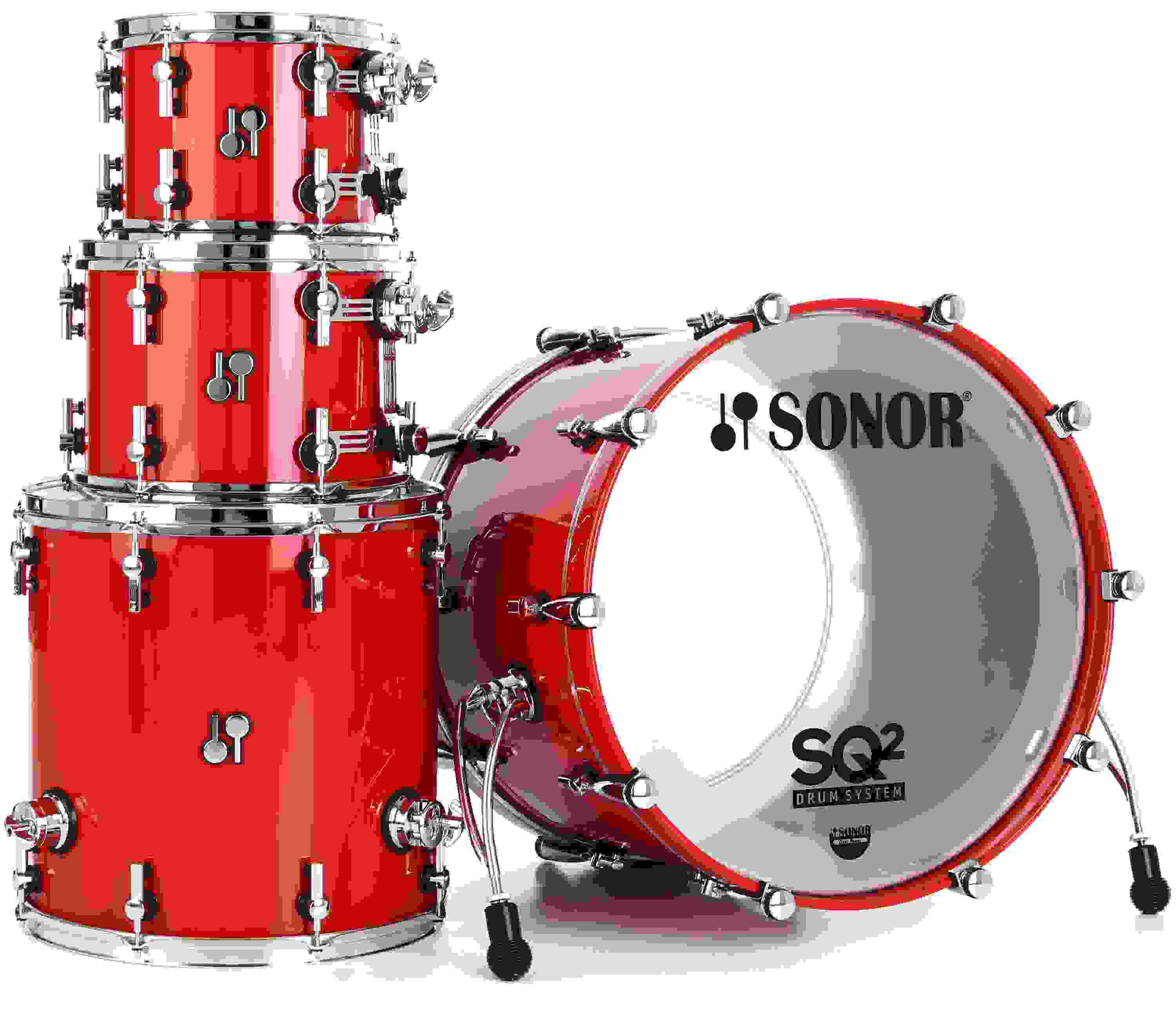 Sonor SQ2 Beech 4-piece Shell Pack - Flame Red | Sweetwater