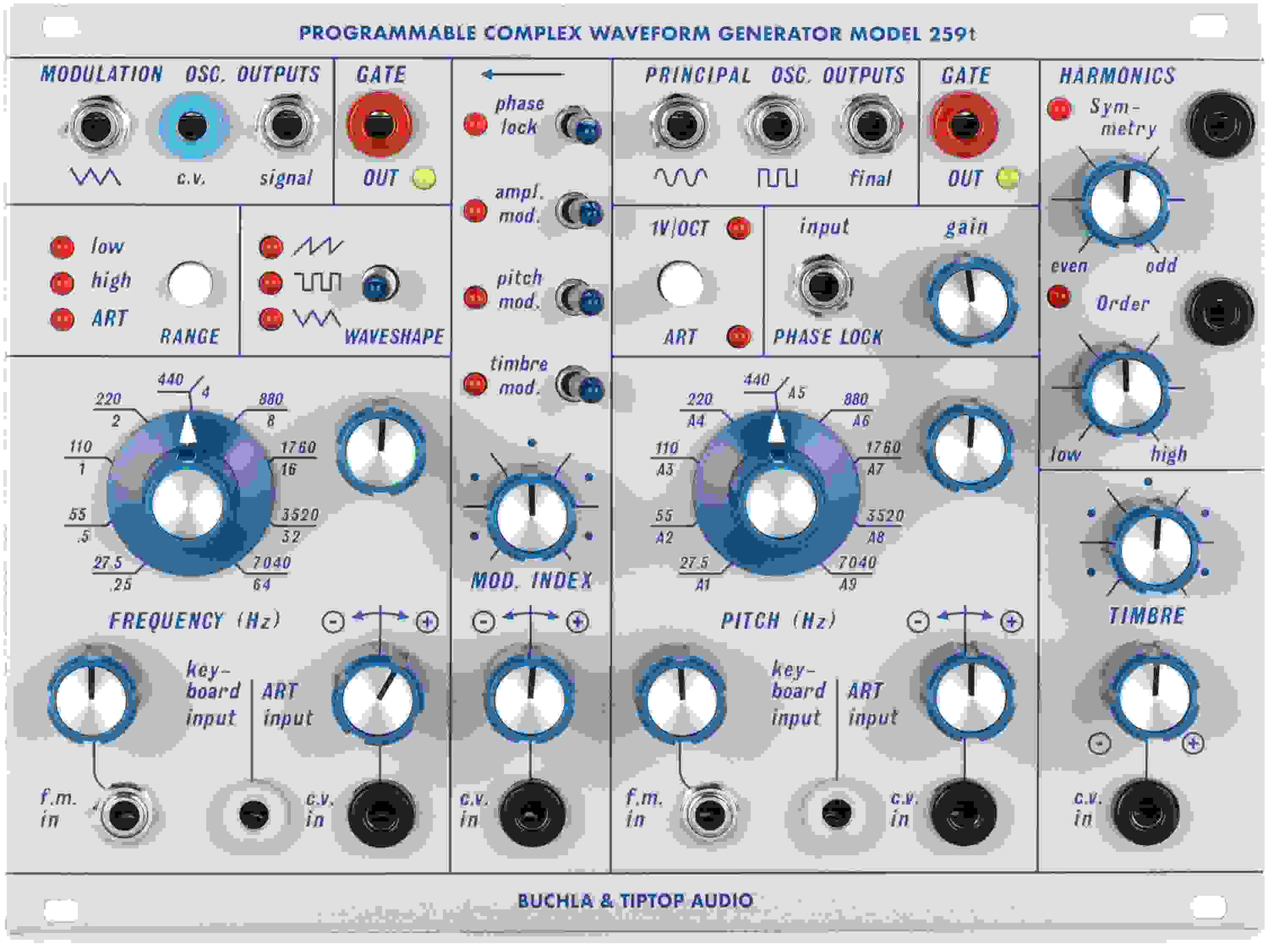 Tiptop Audio Buchla 259t Programmable Complex Waveform Generator Eurorack Module | Sweetwater