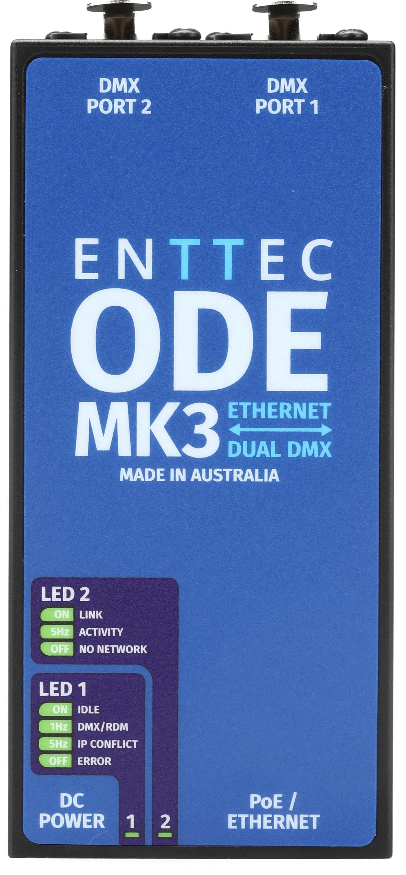 ENTTEC ODE MK3 Two-universe Bidirectional DMX Ethernet Gateway | Sweetwater
