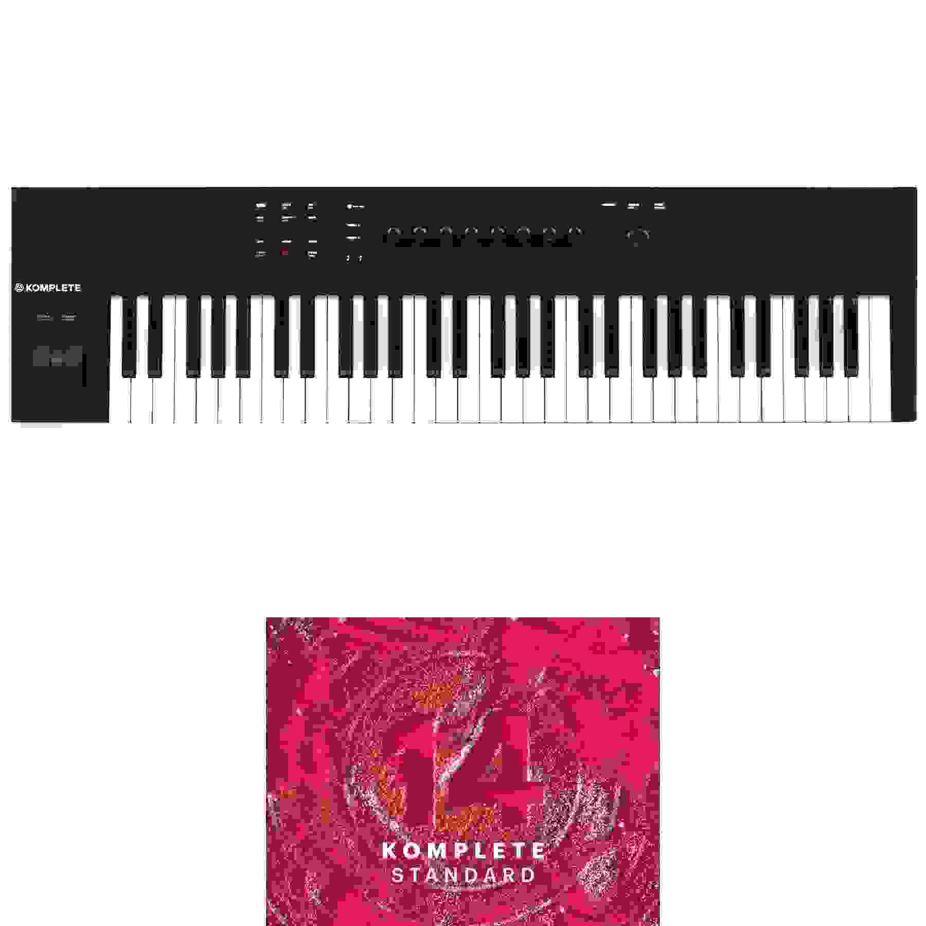 Native Instruments Komplete Kontrol A61 Smart Keyboard Controller with Komplete Standard ...