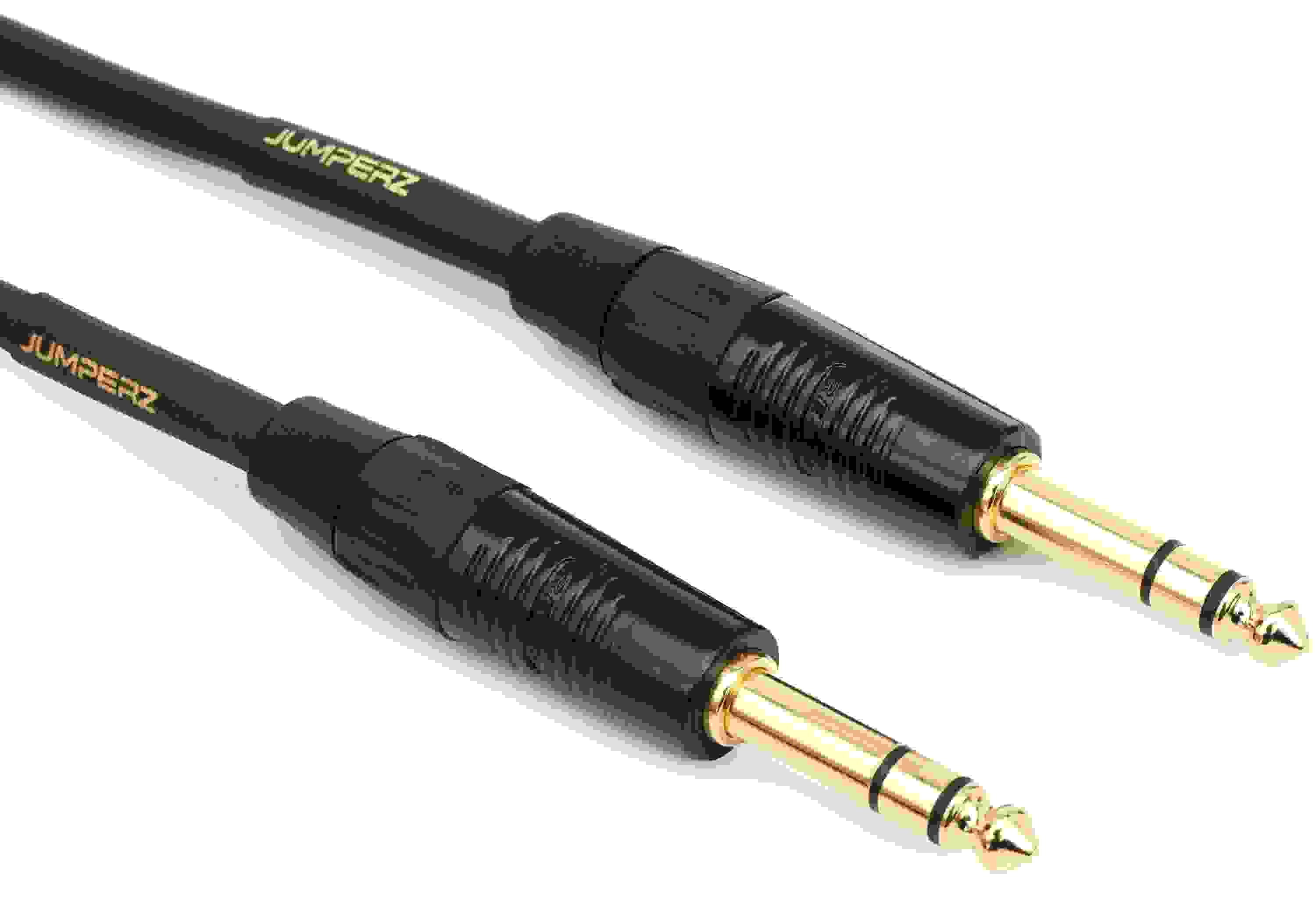 JUMPERZ JG2TRS-1 Gold TRS-TRS Patch Cable - 1 foot | Sweetwater